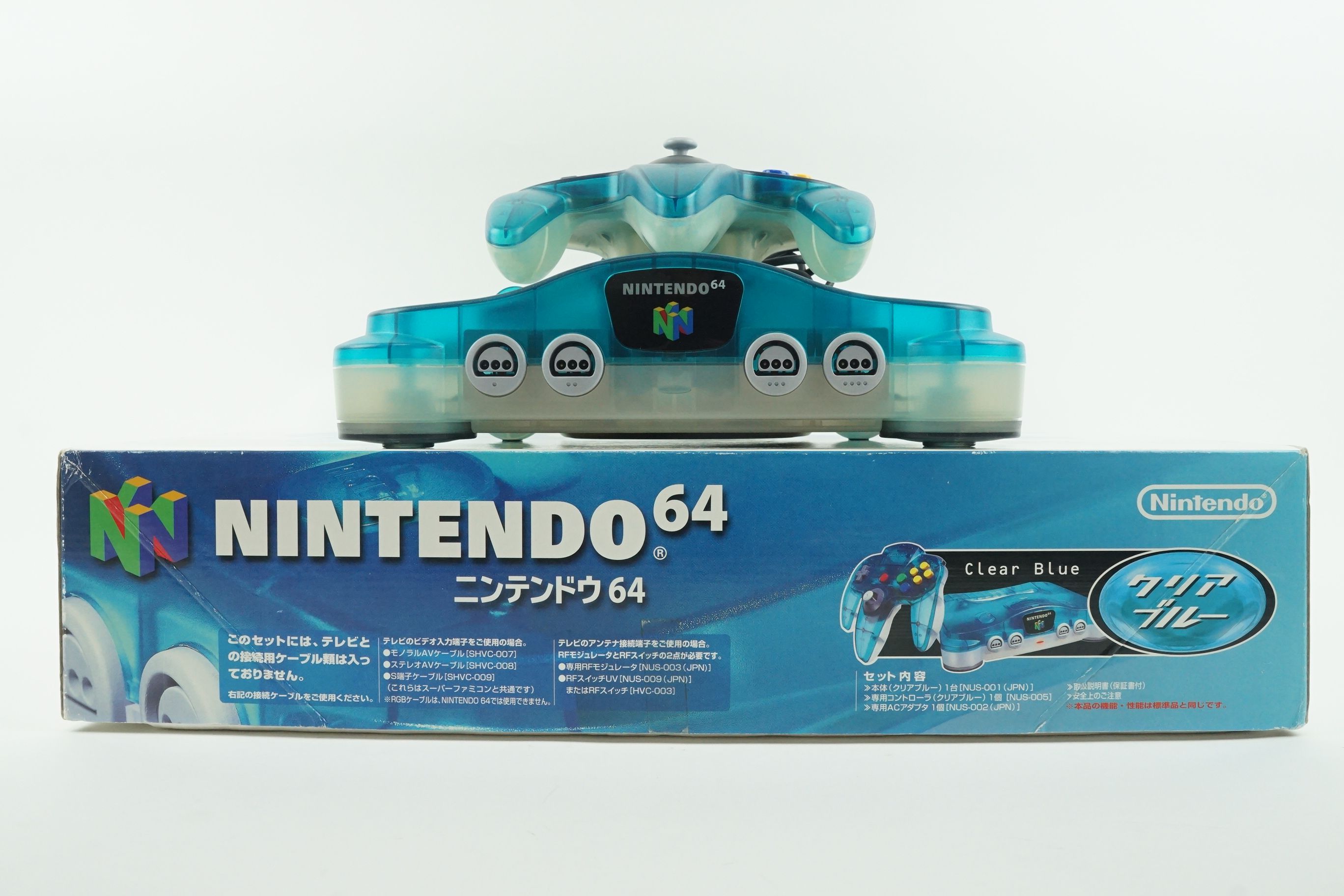 Nintendo 64 Clear Blue Console N64 Box From Japan 4902370504484 | eBay